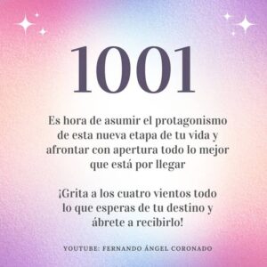 ¿Qué significado tiene el número 1001 y ver la Hora 10:01? - Fernando ...